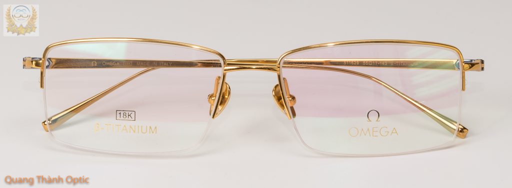 Gọng kính Omega 511629 chất liệu Titanium mạ vàng 18k - Kính mắt Quang ...